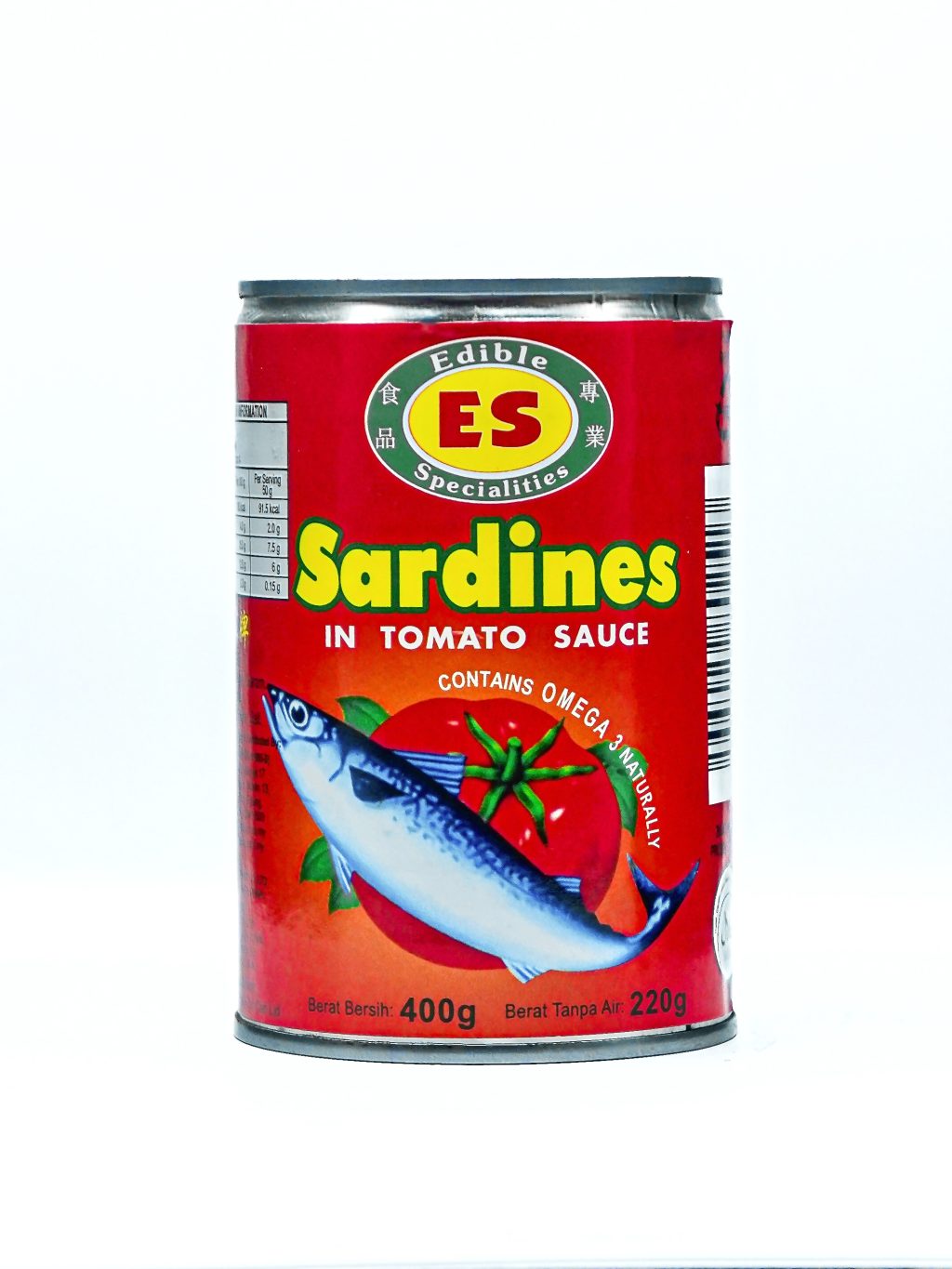 ES SARDINES IN TOMATO SAUCE (24 X 400GM) - Edibles